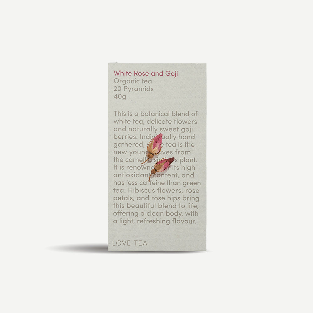 White Rose and Goji Pyramid Tea Bags – Mind Body Salt